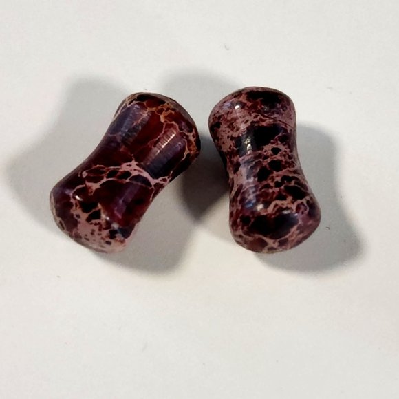 diablo organics | Jewelry | Red Jasper Ear Plugs 2 Ga Gauge Double ...